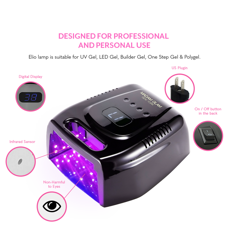 KALI Mini UV/LED Lamp | Nail Art & Care Tools | Soak Off Gel Nail ...
